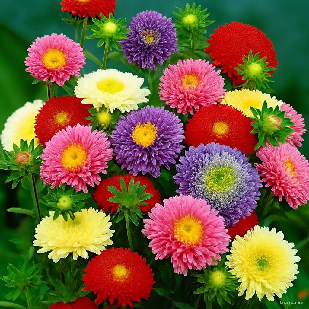 Colorful Dwarf Aster Mixed Seeds 100 Pcs Bag - BestSeedsOnline.com ...