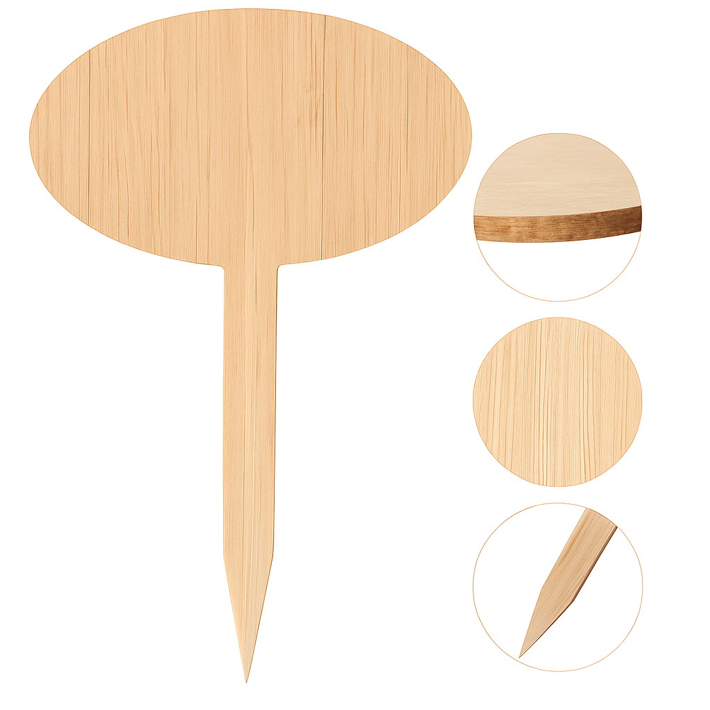 Bamboo Plant Seed Labels 50pcs Nursery Garden Markers With Pen ...