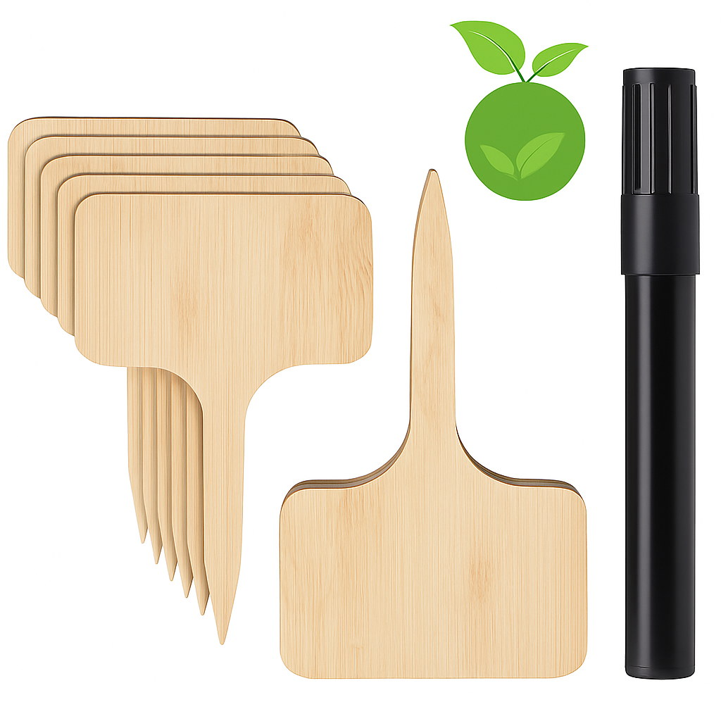 Bamboo Plant Seed Labels 50pcs Nursery Garden Markers With Pen ...