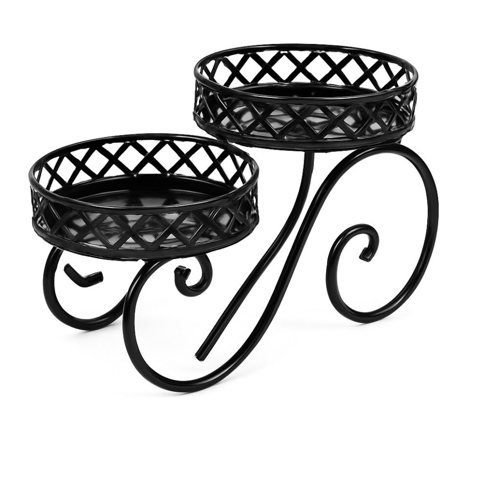 Simple Flower Stand Balcony Iron Rack Outdoor And Indoor Metal Holder ...